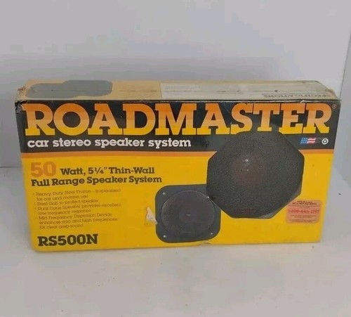 VINTAGE Roadmaster RS500N Car Stereo Speaker System 50 Watt 5.25" Thin ...