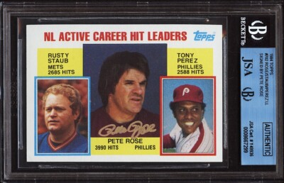 1984 Pete Rose Signed Topps #702 *RARE* GOLD SIGNATURE EDITION JSA BGS ...