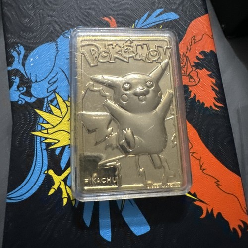 Pokemon PIKACHU Trading Card Bar - 23K Gold Plated - Sealed | eBay