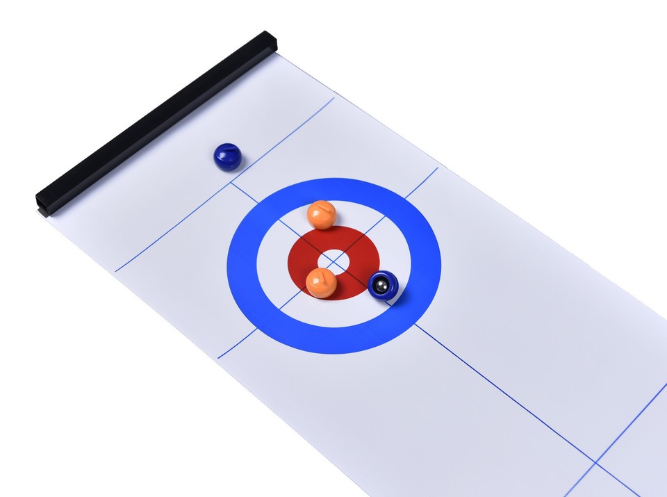 Table Top Curling Game Compact Curling Board Game | eBay