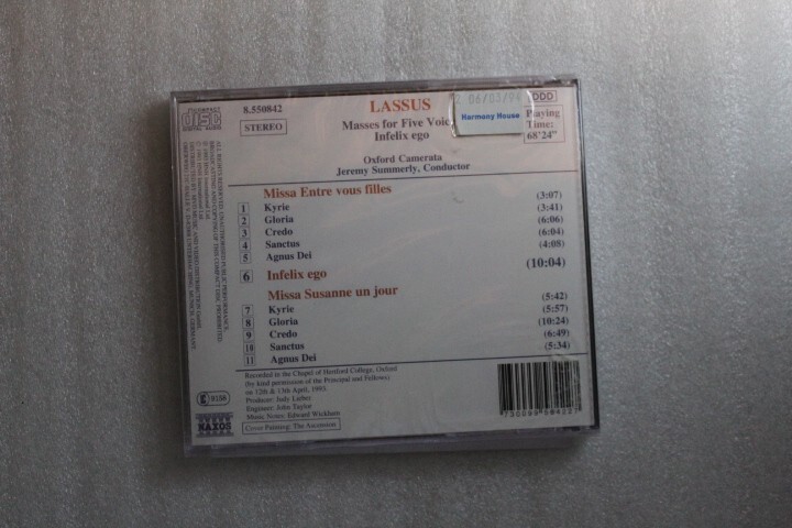 Oxford Camerata - Mass for 5 Voices / Infelix Ego CD Sealed Renaissance ...