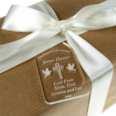 Engraved acrylic Confirmation Gift Tag, Confirmation label ...