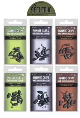 ESP Ronnie Clips and Tungsten Sleeve Qty 8-All colours available! Small ...