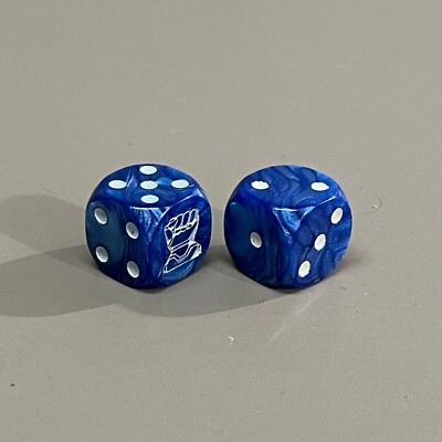 Pair of House Steiner Battletech Dice - Blue w/ White | eBay