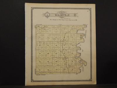 North Dakota, Walsh County Map, Walshville Township 1910 K9#94 | eBay