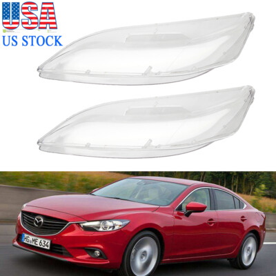 2003-2008 Mazda 6 Headlight Assembly Pair Left+Right Headlight Lens ...