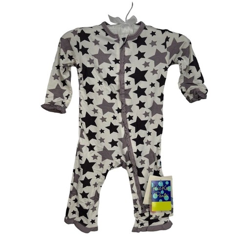 NEW KicKee Pants Boys Sleeper Ruffle Coverall One Piece 3/6 M Stars ...