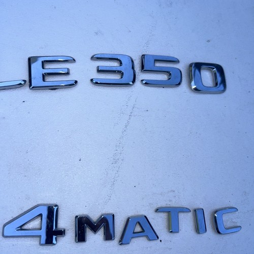GLE350 + 4MATIC CHROME REPLACEMENT MERCEDES REAR TRUNK EMBLEM BADGE ...