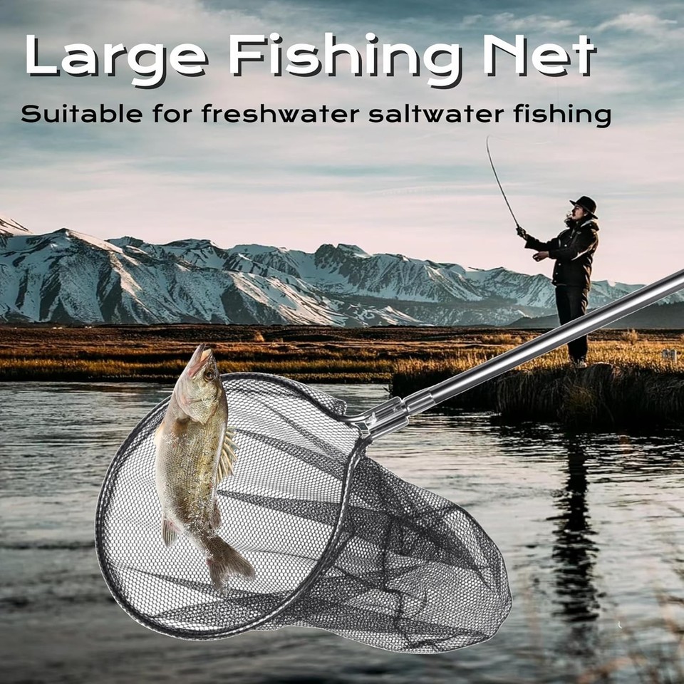Large Fishing Net Rubber Fishing Net Large Heavy Duty Extra Large ...