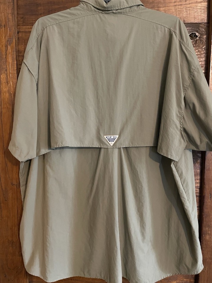 Men’s Green Columbia PFG 4XT 4TL Fishing Shirt Tall Omni Shade | eBay
