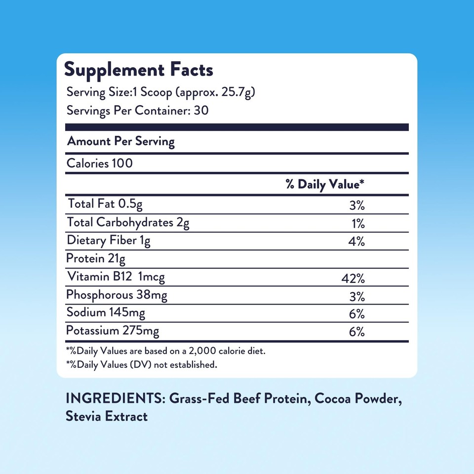 Foods Prime Protein Powder | Clean, Grass Fed Beef Protein Isolate ...