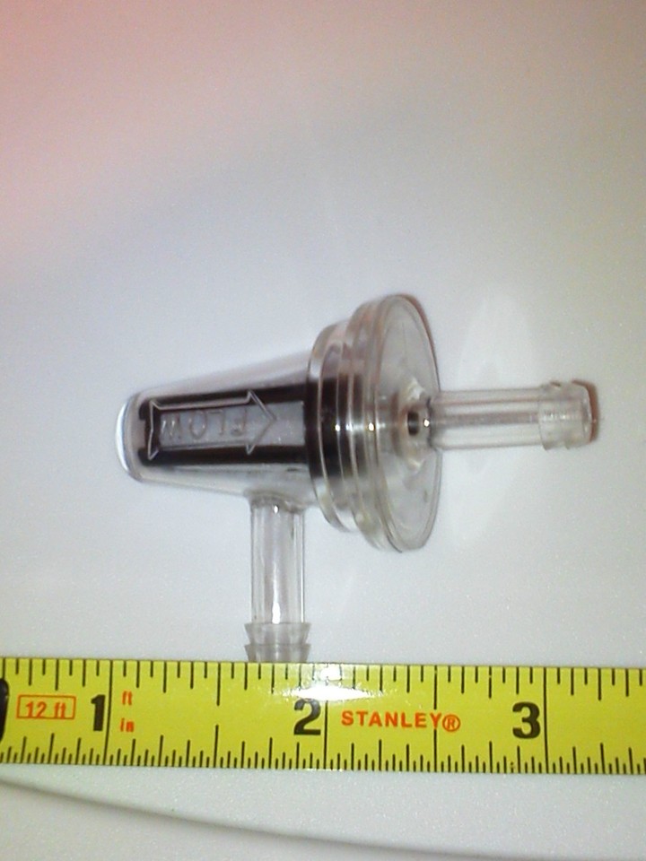 For HARLEY MOTORCYCLE CLEAR INLINE GAS Right Angle FUEL FILTER 1/4 6mm ...