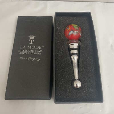 LA MODE MILLEFIORE ART GLASS BOTTLE STOPPER | eBay