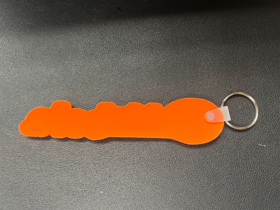 New Kubota Orange Rubber Key Chain Key Tag with Metal Ring 6in. | eBay
