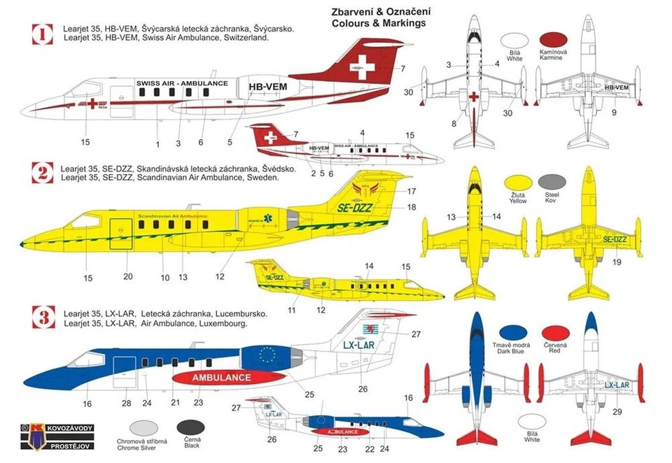KP Model 1/144 Learjet 35 Emergency Aircraft Plastic Model KPM14409 | eBay
