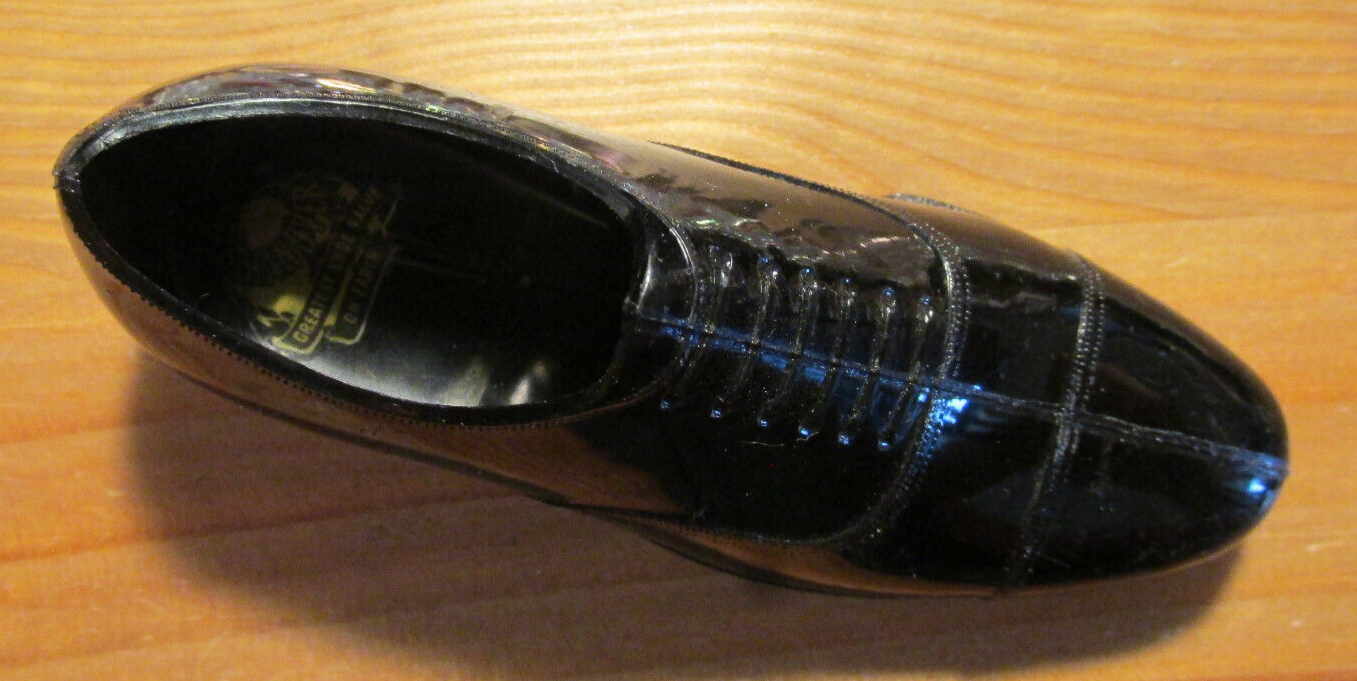 Vintage Hanover Salesman Sample - Men’s Black Plastic Shoe - 50s or 60s ...