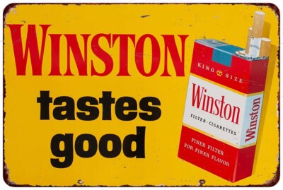 WINSTON CIGARETTE tastes good Vintage LOOK Metal sign wall art | eBay