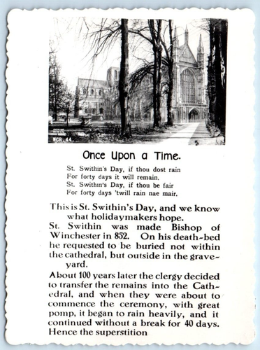 RPPC St. Swithin's Day Cathedral WINCHESTER UK 4x6 Postcard | eBay