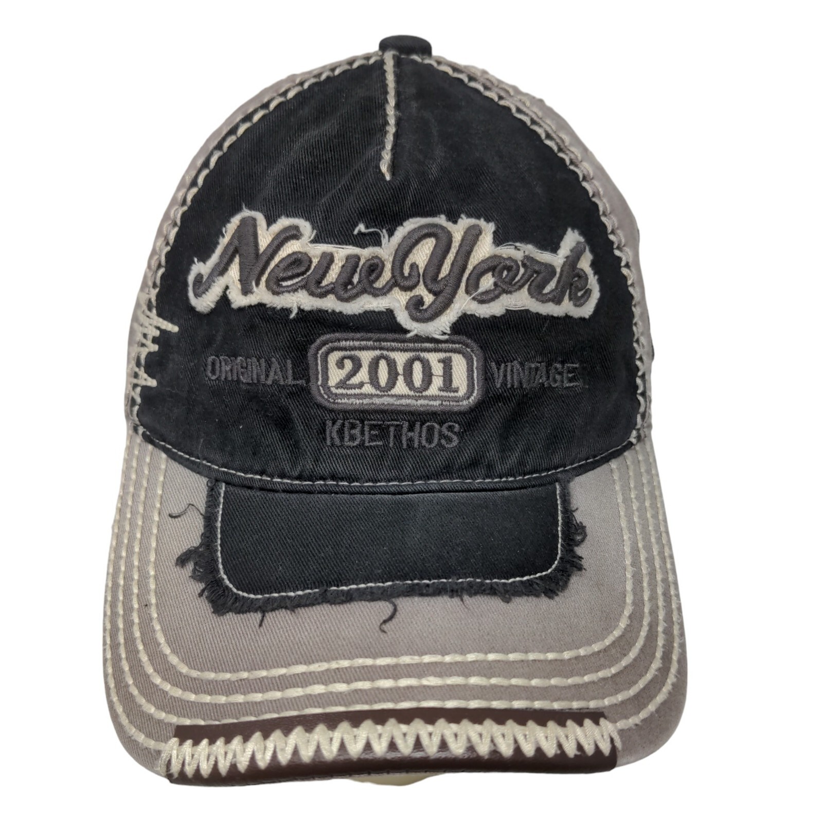 KB Ethos Men's Slideback Hat Gray Size OS Distressed 100% Cotton | eBay