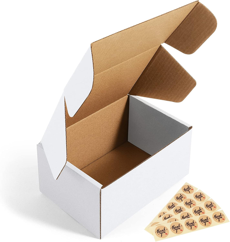 6X4X3 Shipping Boxes Small Corrugated Cardboard Box - 25 Pack White ...