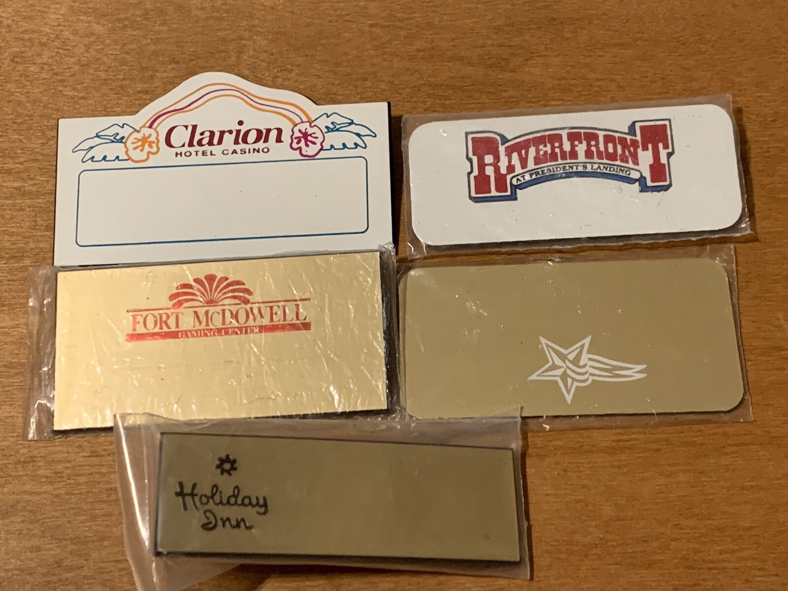 Lot Of 5 Vintage Casino Name tags - New And Unused - Cool Collectable ...