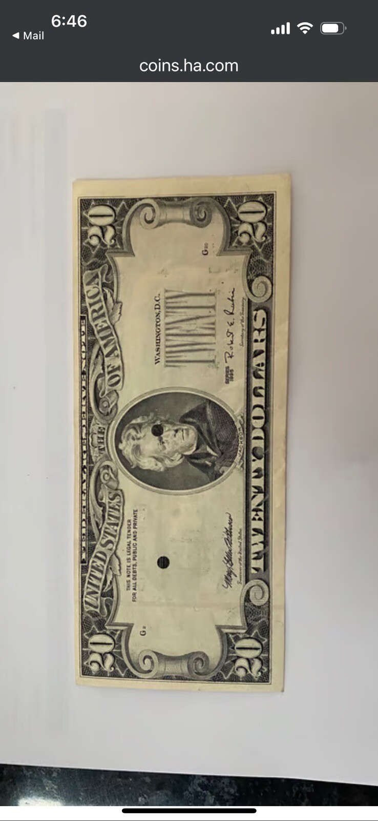rare serial number 20 dollar bill – St. John's Institute (Hua Ming)