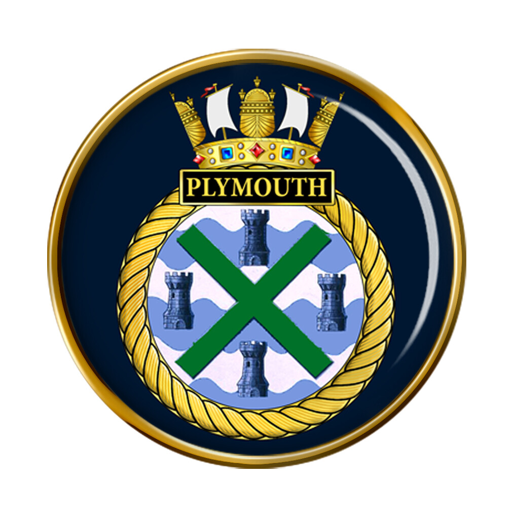 HMS Plymouth, Royal Navy Pin Badge | eBay UK