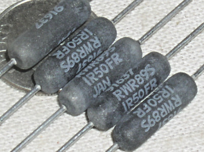 5 DALE WIREWOUND RWR RWR89 RWR89N1R50FR MIL MILITARY RESISTOR 1.5 OHM ...