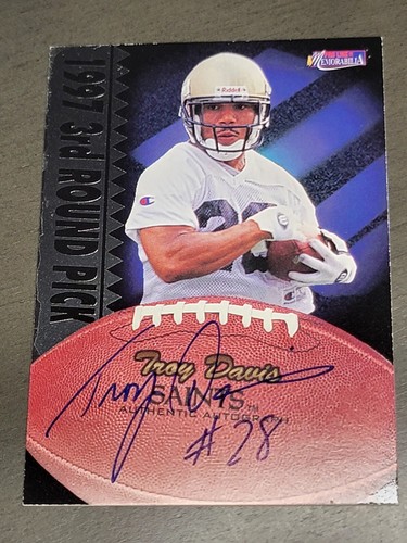 1997 Pro Line II Memorabilia - Rookie Autographs Troy Davis (AU, RC ...