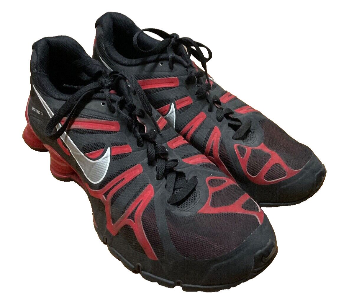 Nike Shox Turbo XIII Mens 12 Red Black Running Shoes … - Gem