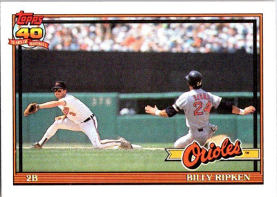 Billy Ripken 1991 Topps 40 Years of Baseball #677 Baltimore Orioles | eBay