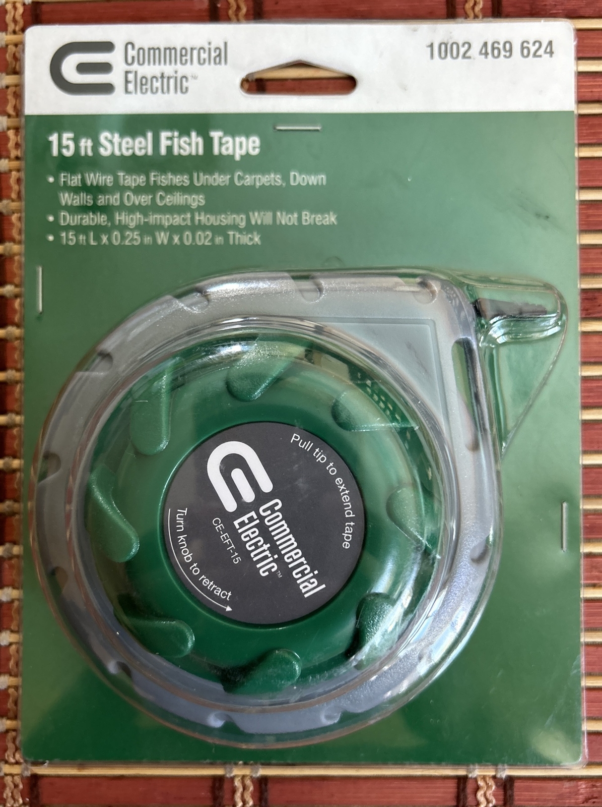 Commercial Electric CE-EFT-15 15ft Flat Steel Wire Fish Tape 1002469624 ...