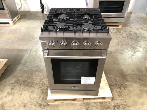24 in. Gas Range, 4 Burners, Stainless Steel (OPEN BOX, COSMETIC ...