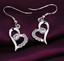 925 Sterling Silver Cubic Zirconia Heart Pendant Necklace Drop Earrings ...