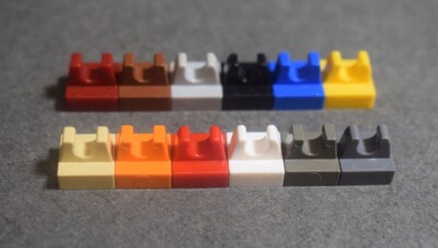 Lego 2555 Tile Modified 1 x 1 with Open O Clip Select Colour Pack of 6 ...