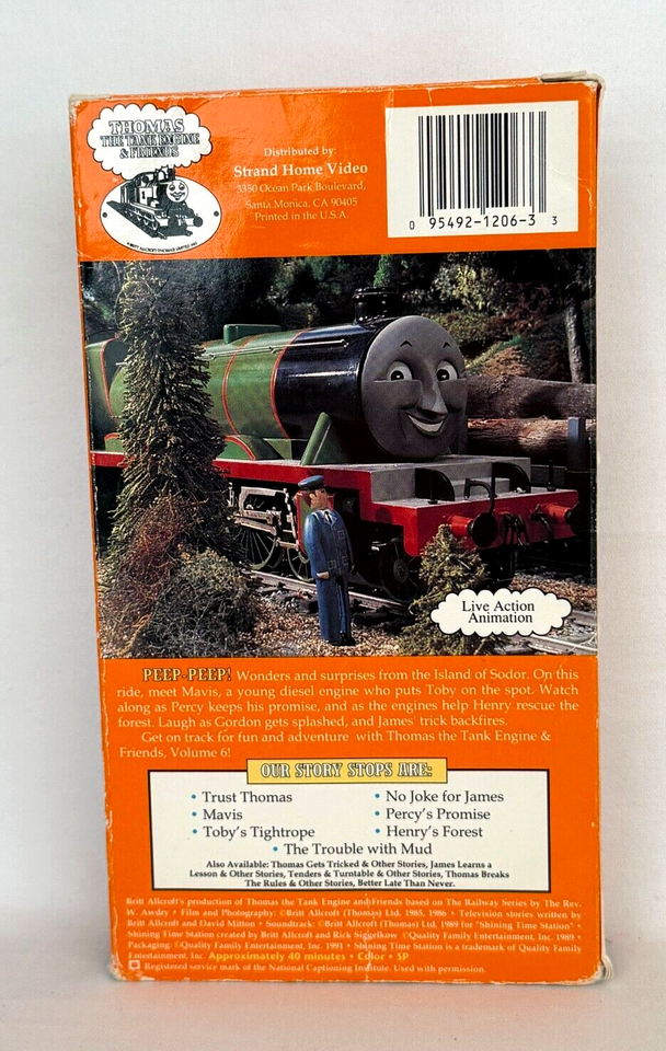 Thomas the Tank Engine Trust Thomas VHS Video 1992 George Carlin ...