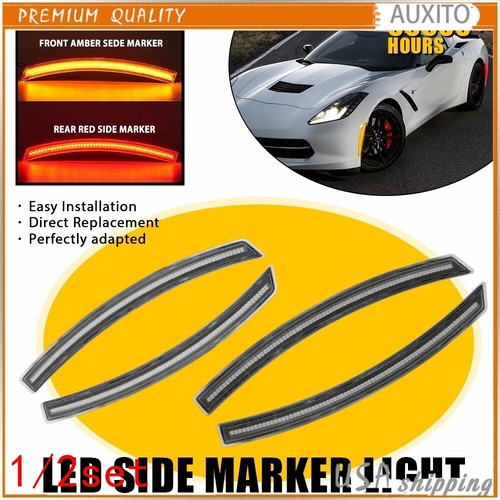 2/4/6 For 14-19 Chevy Corvette C7 LED Set Clear Turn Signal Side Marker ...