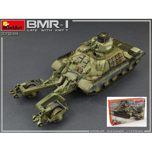 BMR-1 LATE MOD.WITH KMT-7 KIT 1:35 Miniart Kit Mezzi Militari Modellino ...