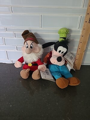 Vintage Disney Store Goofy & Grumpy Plush Mini Bean Bag NWT | eBay