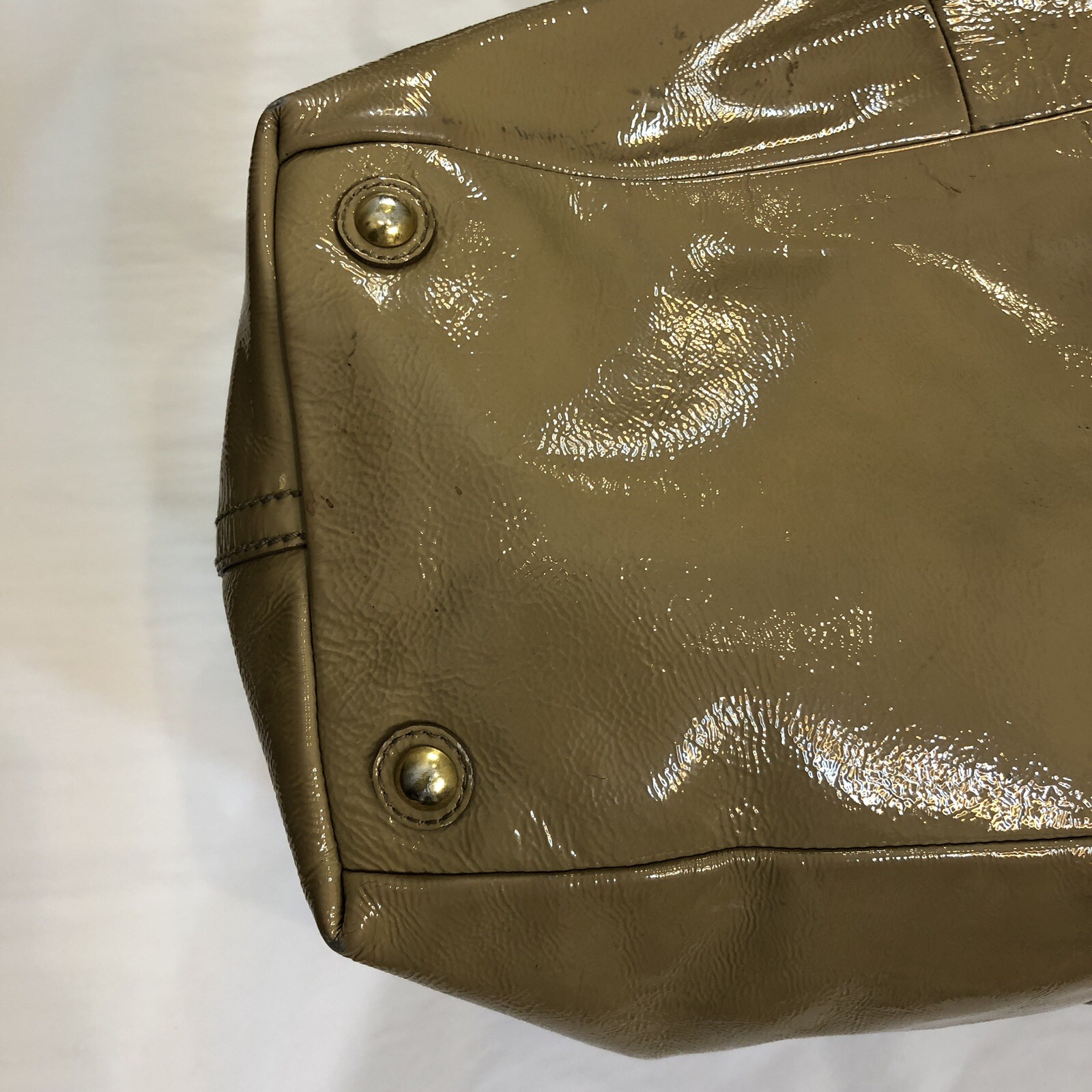 authentic Yves Saint Laurent EASY Y logo bag khaki co… - Gem