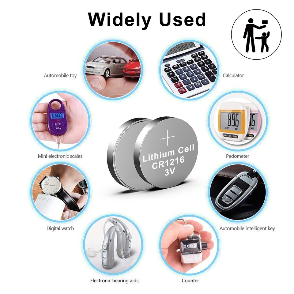 10-500Pcs lot CR1216 5034LC 3Volt Lithium Button Coin Battery for Key ...