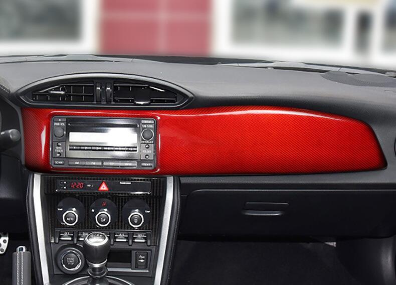 RED CARBON DASH RADIO Panel Trim Cover Fit For Toyota GT86 SCION FR-S ...