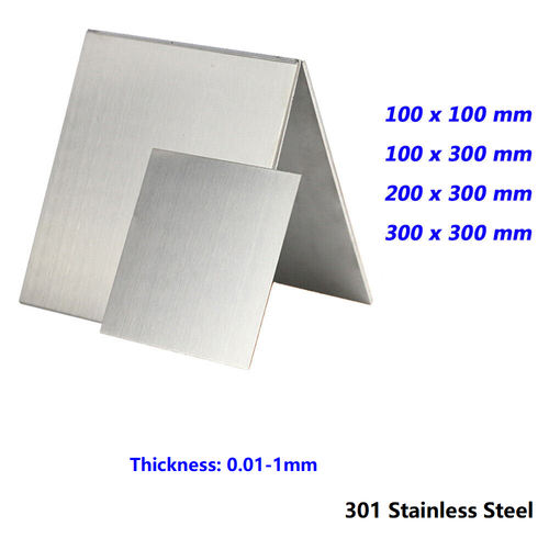 Stainless Steel Plate Sheet 0.01mm to 1mm, 100x100, 100x300, 200x300 ...