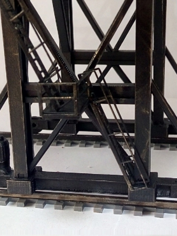HO Diorama Tower Crane Large Coal Feeder Model Railway Layout Building ...