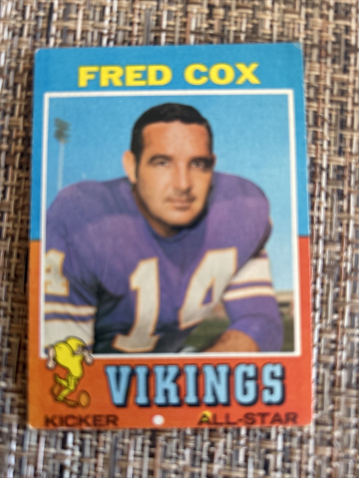 1971 Topps Football Card #96 Fred Cox Minnesota Vikings ExNm Free ...