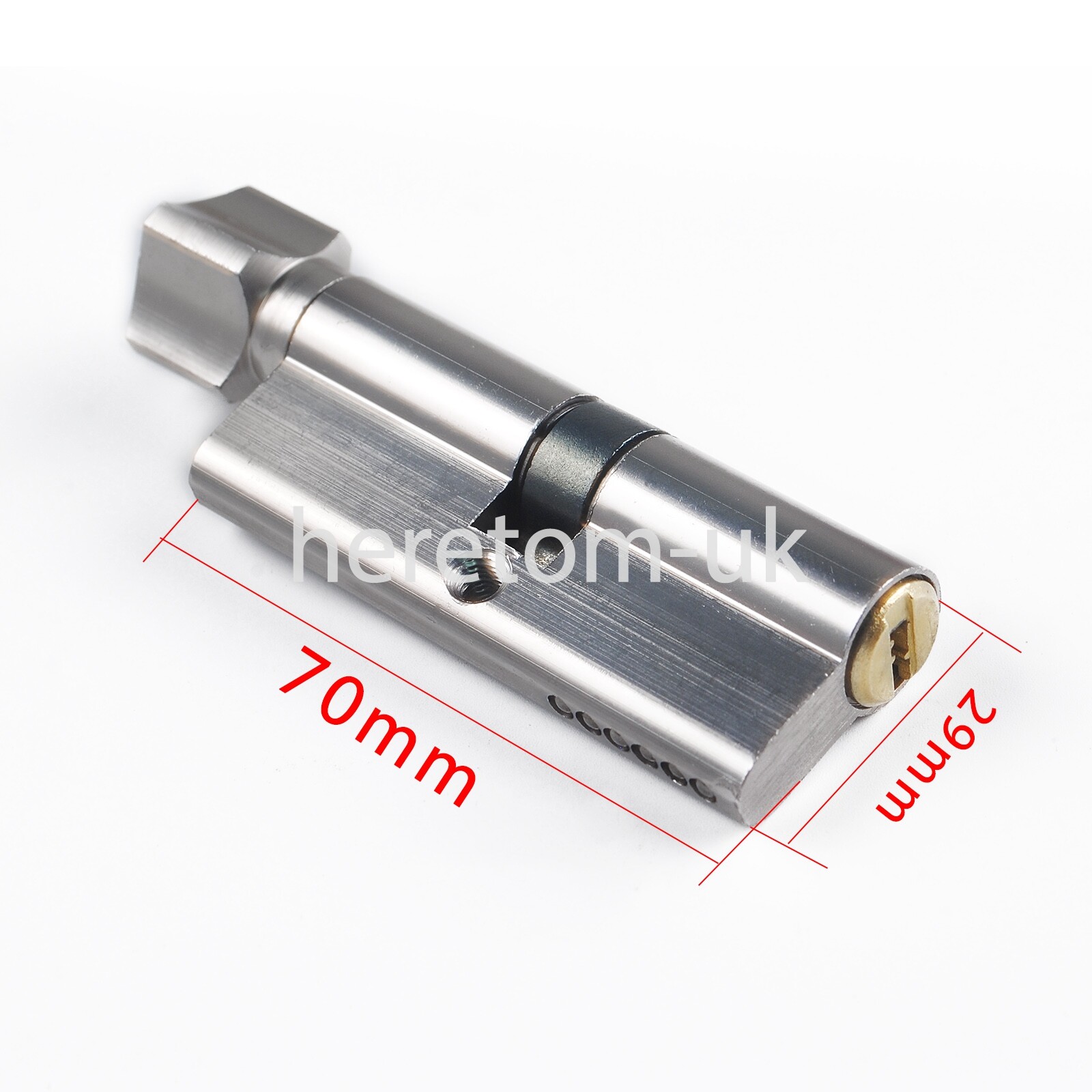Sliver Thumb Turn Euro Cylinder Lock 70mm Euro Door Barrel Lock with 3 ...