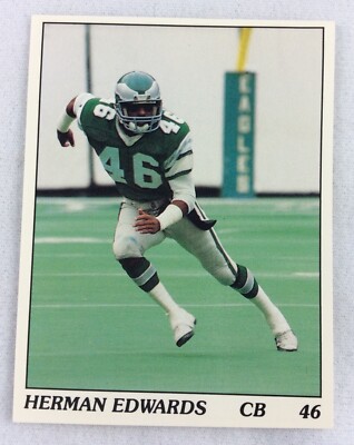 NFL 1985/86 Philadelphia Eagles Team Issue Card-Herman Edwards (San ...