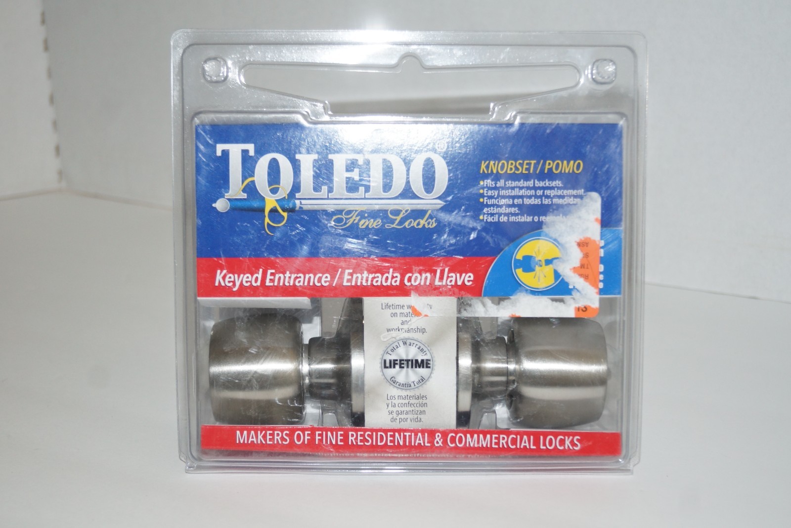 Toledo Fine Locks Malaga Entry Lock-Set in Satin Stainless-Steel ...