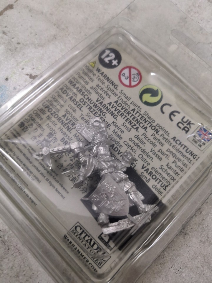 Warhammer Old World Bretonnian Paladin Hammer & Shield Grail Knight On ...