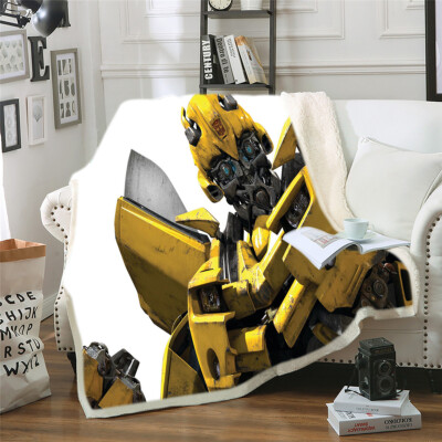 Anchor Faux Mink Sherpa Fleece Soft Throw Plush Blanket Transformers Bumblebee | eBay Australia